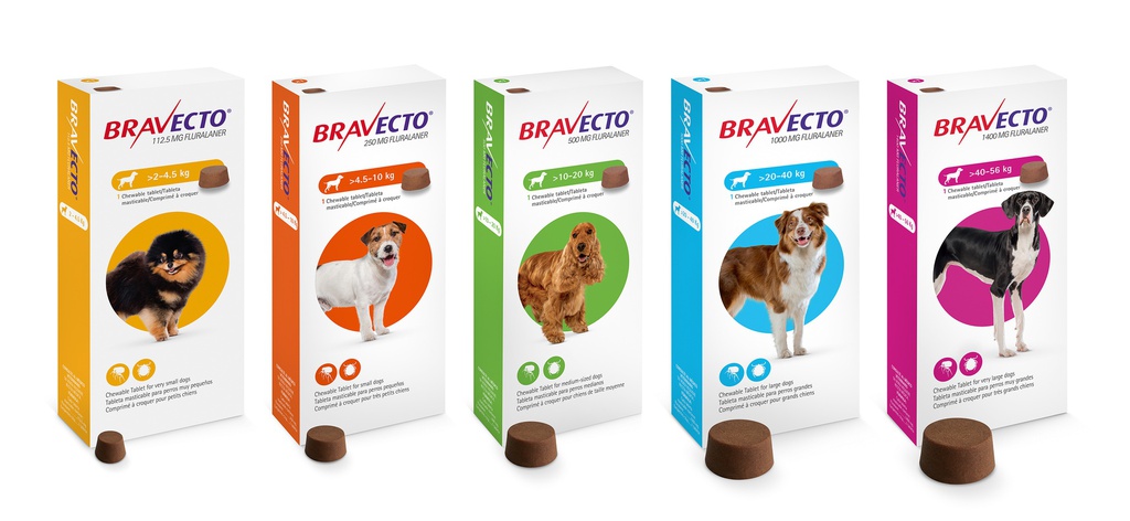 Bravecto 250 Mg x 1 Tab ( 4,5 - 10 KG ) | Windies Corp